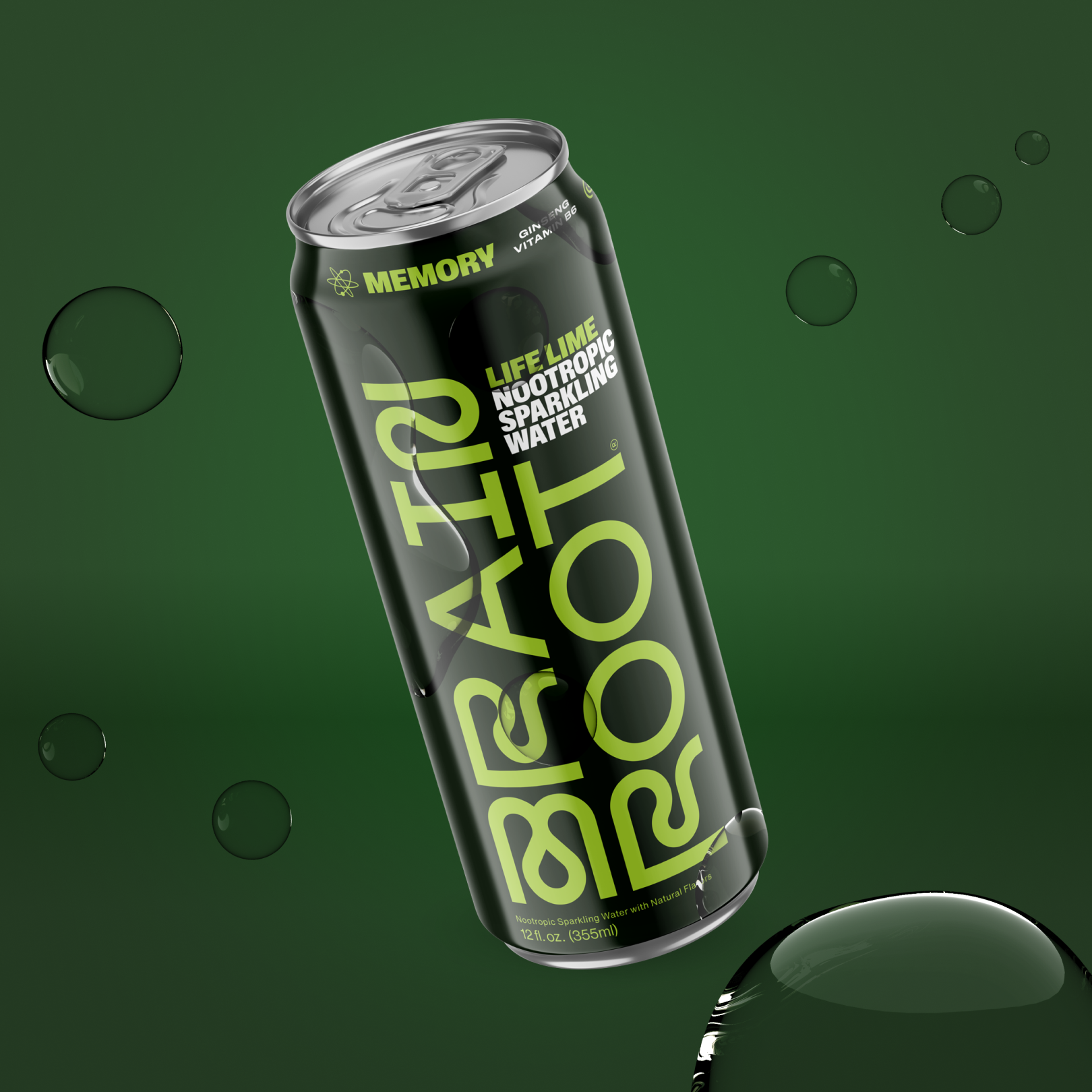 LIFE LIME NOOTROPIC SPARKLING WATER – BRAINROOT